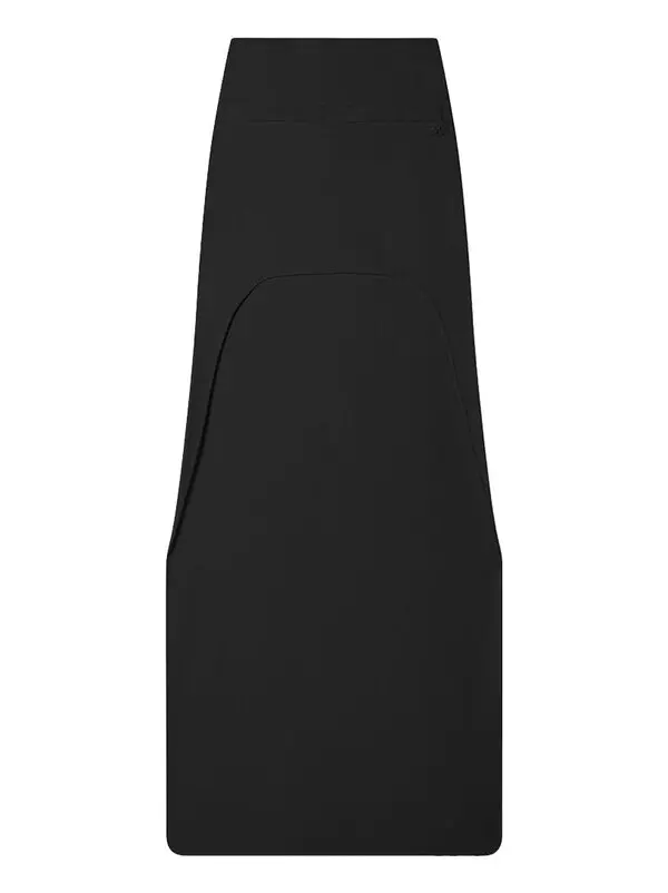 COURRÃ¨GES Asymmetrical Knit Skirt - Black