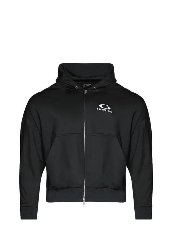 Balenciaga Zipped Hoodie - Black