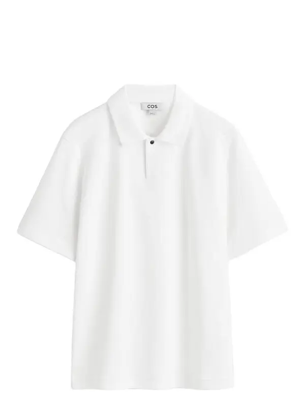 Cos Cotton-piqué Polo Shirt - White