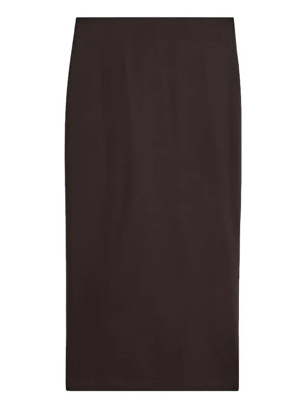 Cos Jersey Midi Pencil Skirt - Brown
