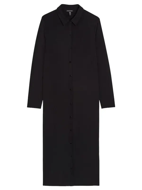 Eileen Fisher Button-down Midi Dress - Black