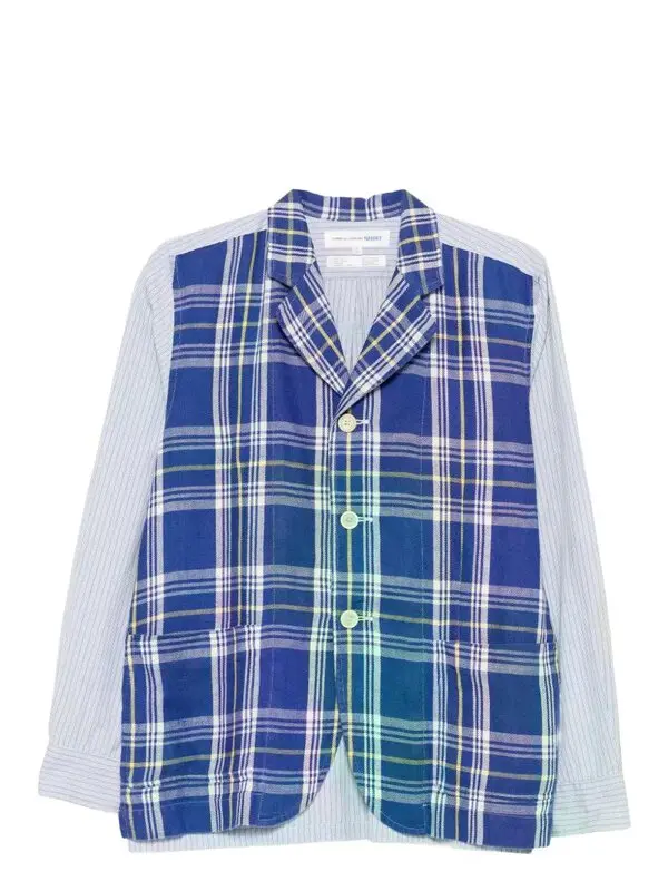 Comme Des Garçons Check Shirt Jacket - Blue