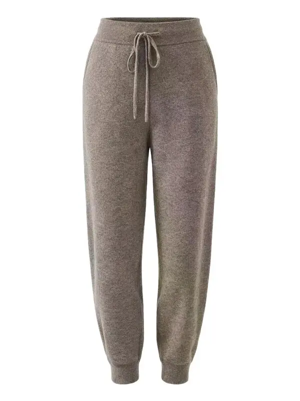 PATRICK ASSARAF Drawstring Knitted Track Pants - Neutrals