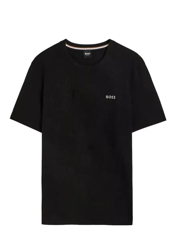 BOSS Waffle-knit T-shirt - Black