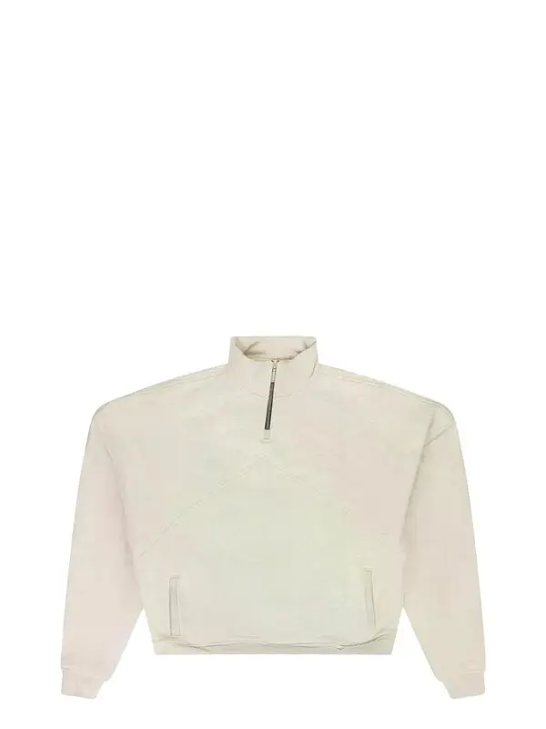 Rhude Logo-embroidered Half-zip Sweatshirt - Neutrals