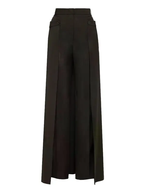 NISSA Detachable Skirt Wide-leg Trousers - Black