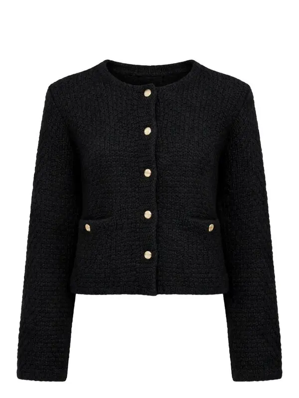 Sablyn Charlene Button-up Cropped Jacket - Black