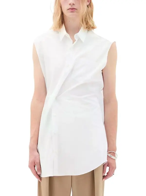 ANN DEMEULEMEESTER Dorian Sleeveless Shirt - White