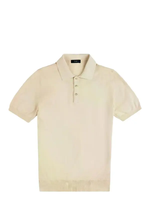FAY Button Short-sleeves Polo Shirt - Neutrals