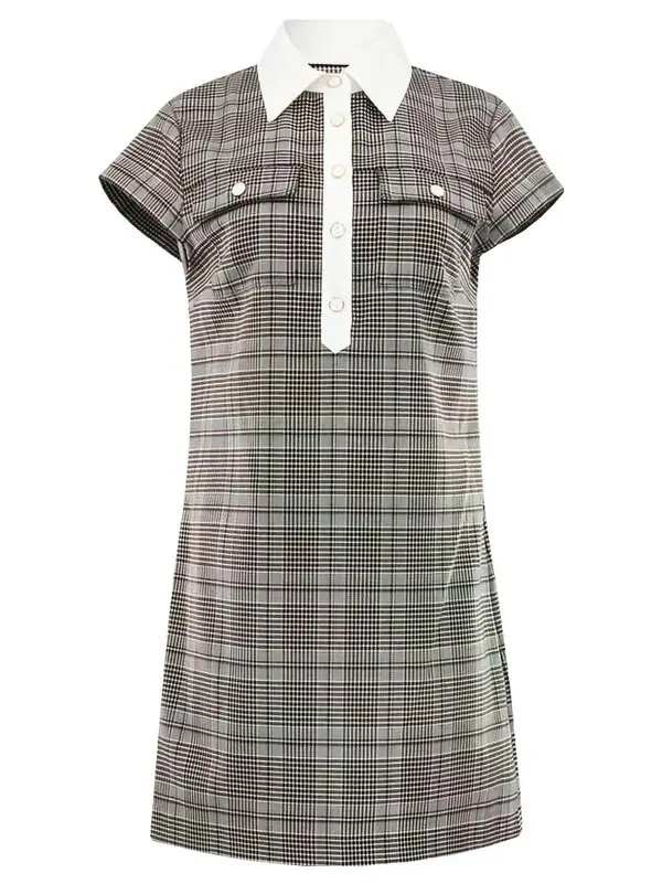Alice + Olivia Polo-collar Mini Dress - Brown