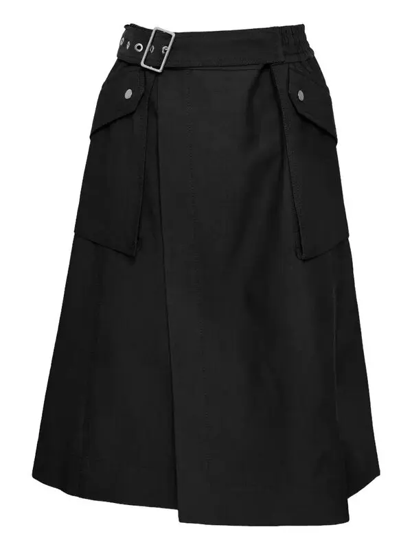 3.1 Phillip Lim Belted Midi Skirt - Black