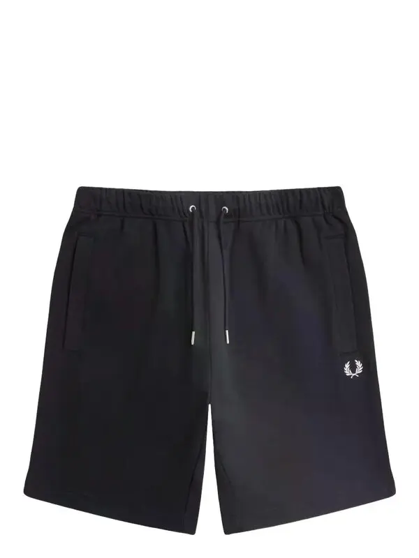 Fred Perry Drawstring Logo Shorts - Black