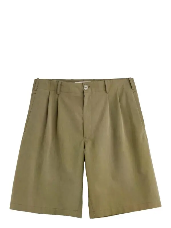 Our Legacy Ponte Pleated Shorts - Green