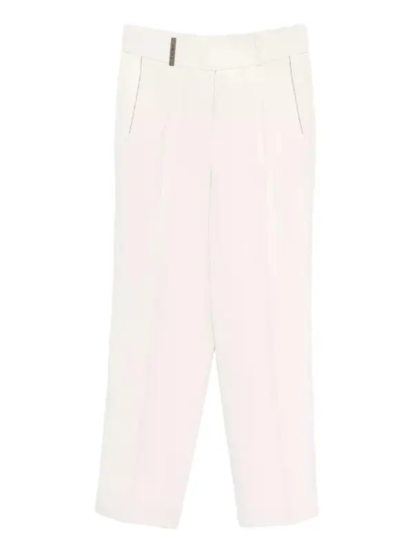 Peserico Pinstriped Pleated Trousers - Neutrals
