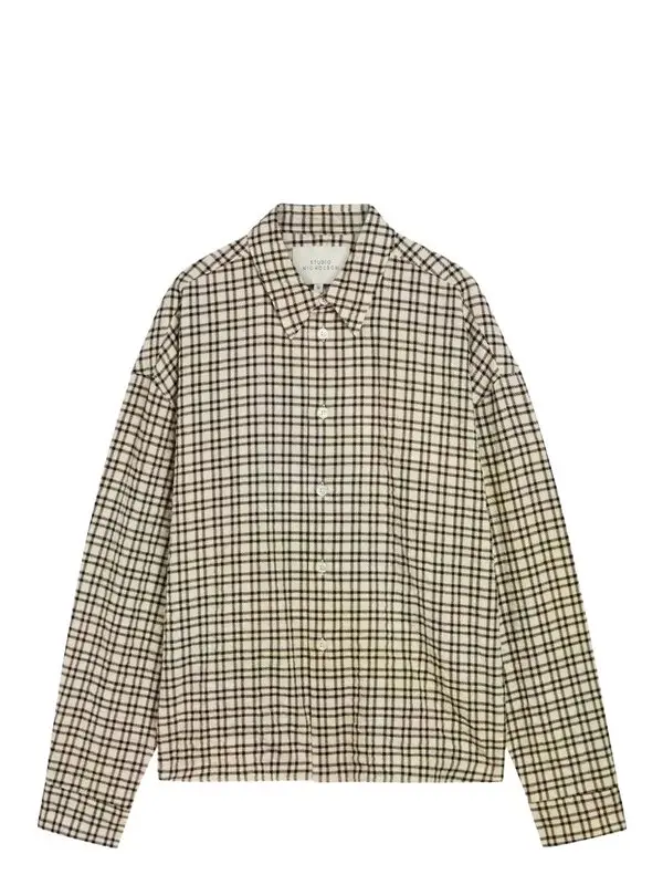 Studio Nicholson Checked-pattern Button-fastening Shirt - Neutrals