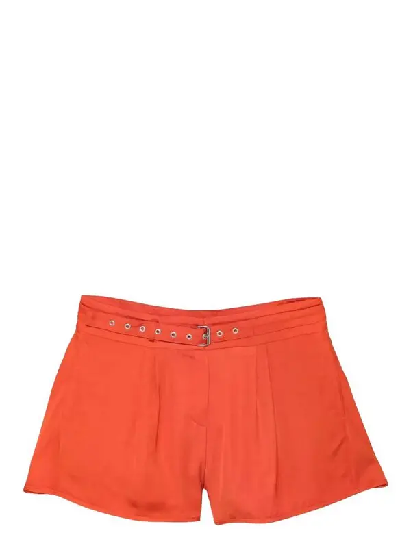 IRO PARIS Belted Pleated Shorts - Orange