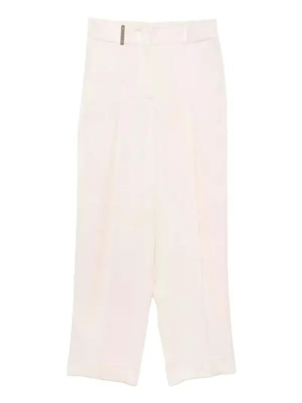 Peserico Pleated Flared Trousers - Pink