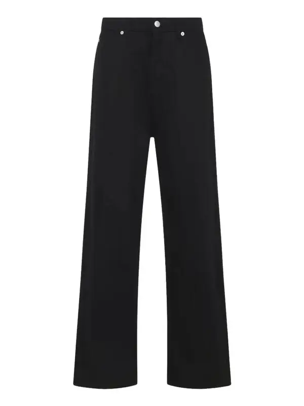 Studio Nicholson Buttoned Wide-leg Jeans - Black