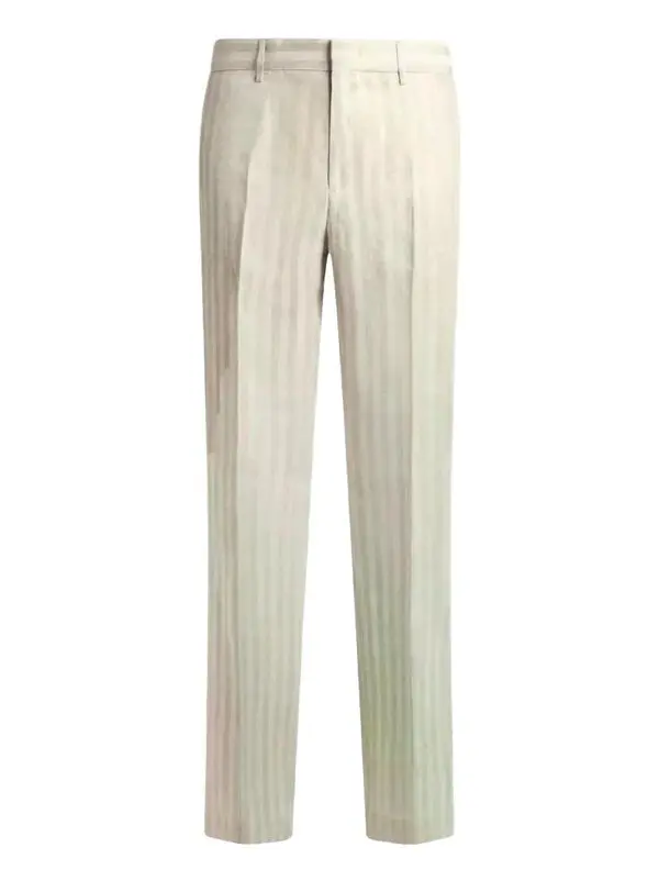 Etro Striped Regular-fit Trousers - Neutrals