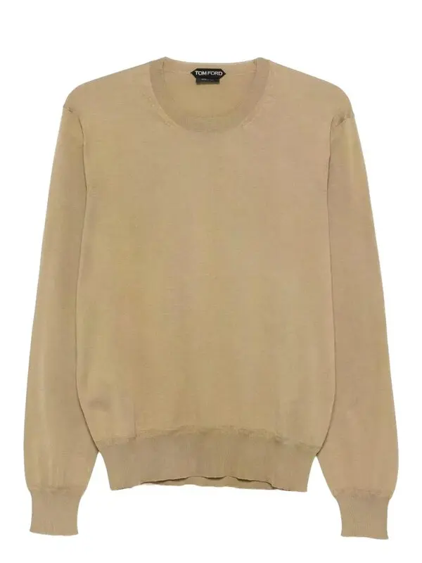 TOM FORD Crewneck Knitted Sweater - Neutrals