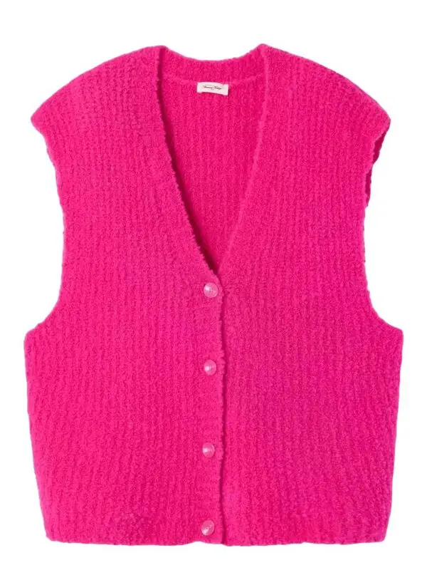 American Vintage Zolly V-neck Cardigan - Pink