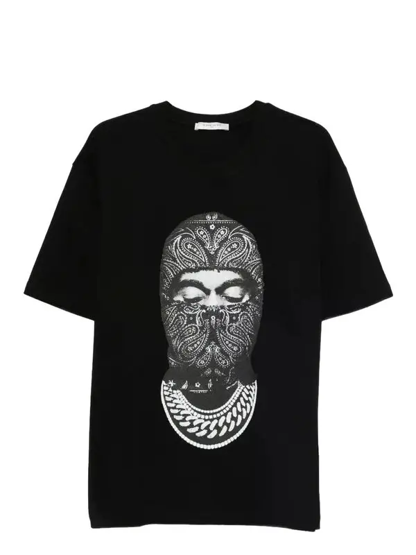 IH NOM UH NIT Paisley Mask Front T-shirt - Black