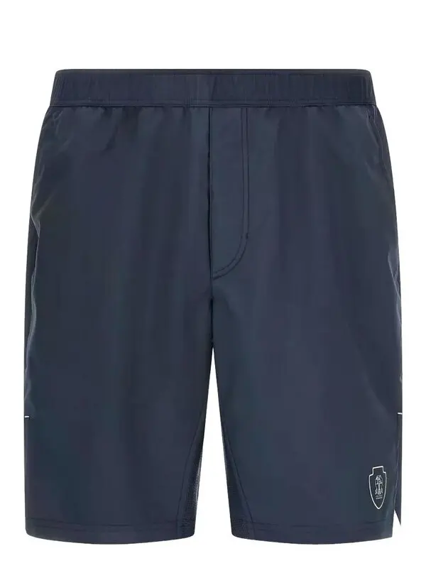 Brunello Cucinelli Bermuda Shorts With Contrasting Embroidery - Blue