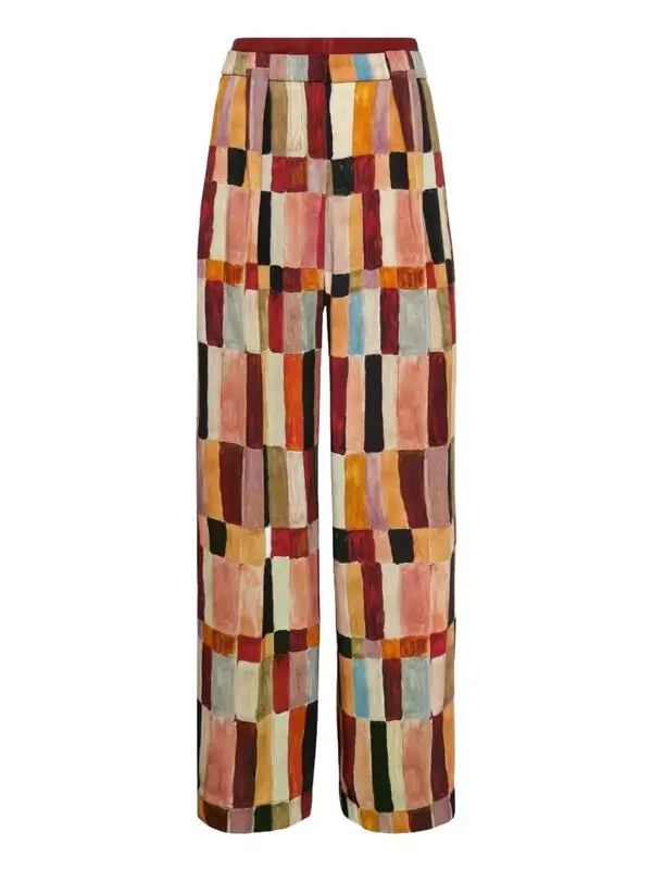 ALEMAIS X Lrnce Marjorelle Printed Palazzo Pants - Neutrals
