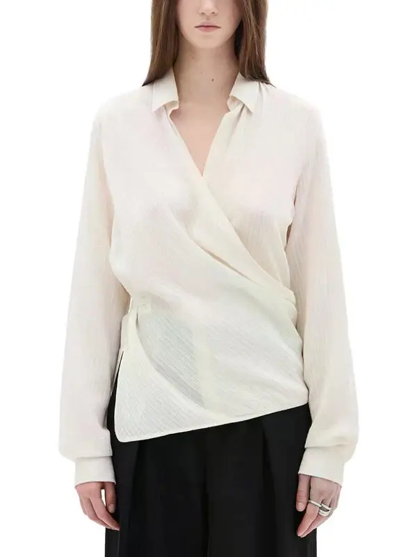 ANN DEMEULEMEESTER Alba Tie Wrap Shirt - Neutrals