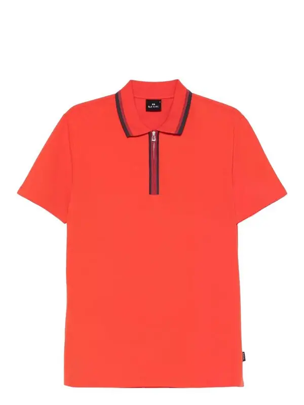 Paul Smith Half-zip Regular-fit Polo Shirt - Red