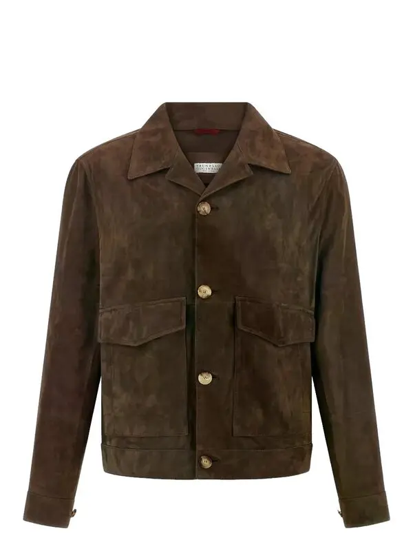 Brunello Cucinelli Suede Jacket - Brown