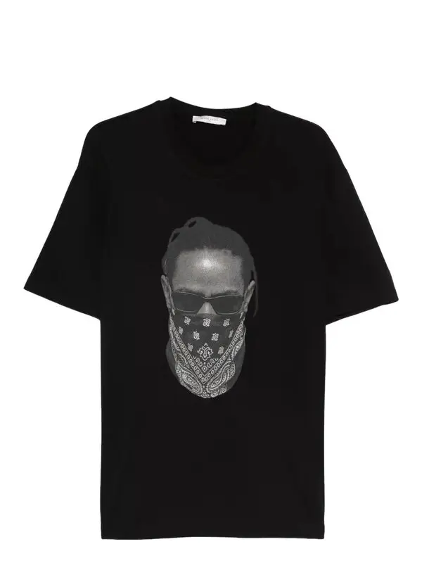 IH NOM UH NIT Mask-print T-shirt - Black