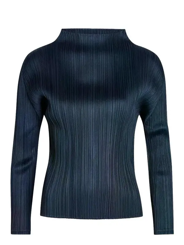 Issey Miyake Pleated Top - Blue