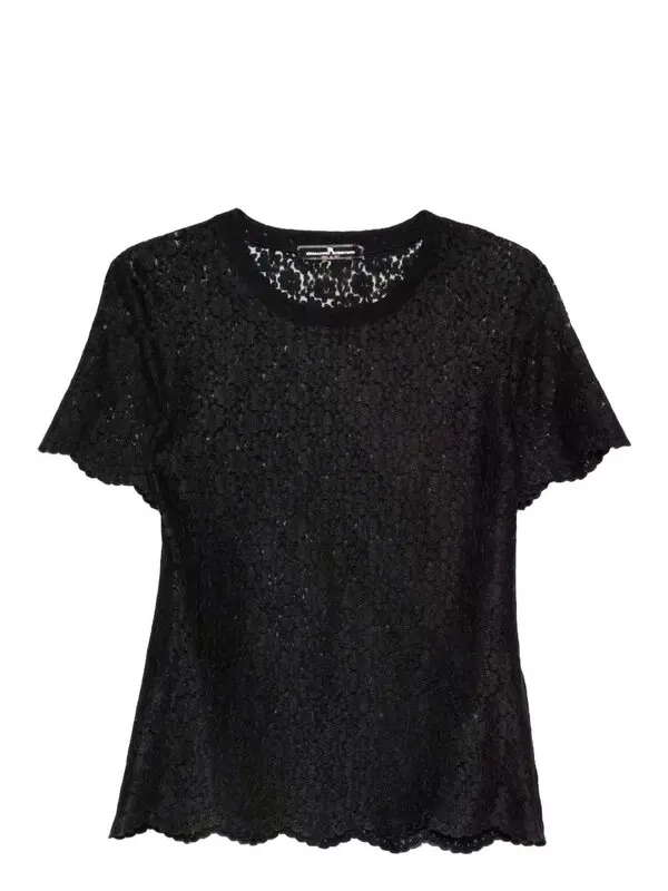 Ermanno Scervino Lace T-shirt - Black
