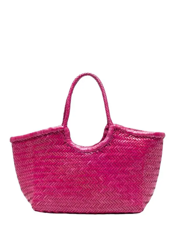 Dragon Diffusion Leather Woven Shoulder Bag - Pink