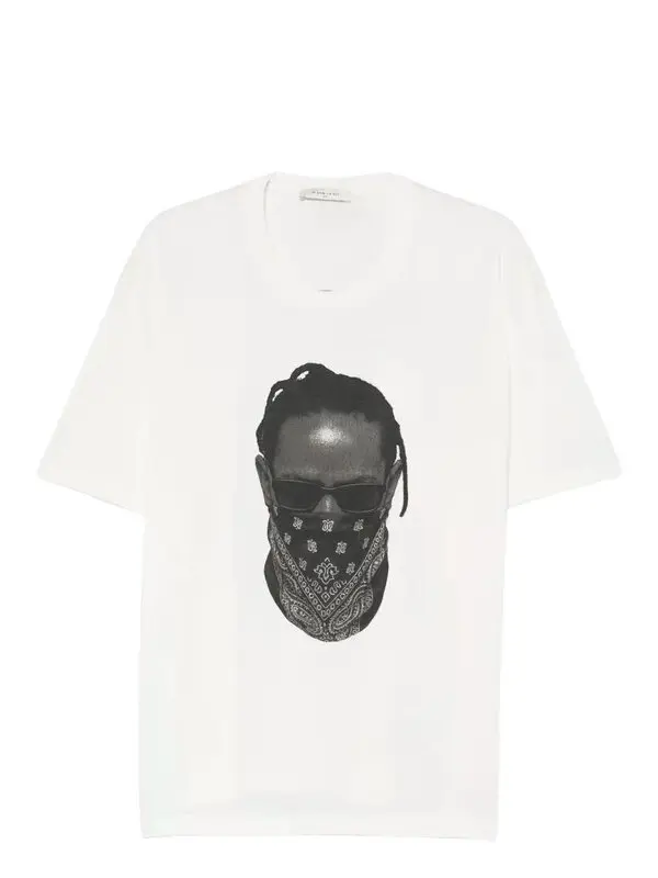 IH NOM UH NIT Mask-print T-shirt - White
