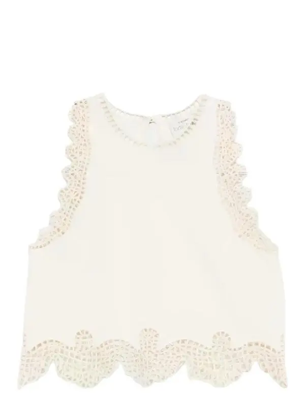 FORTE_FORTE Crochet Top - Neutrals