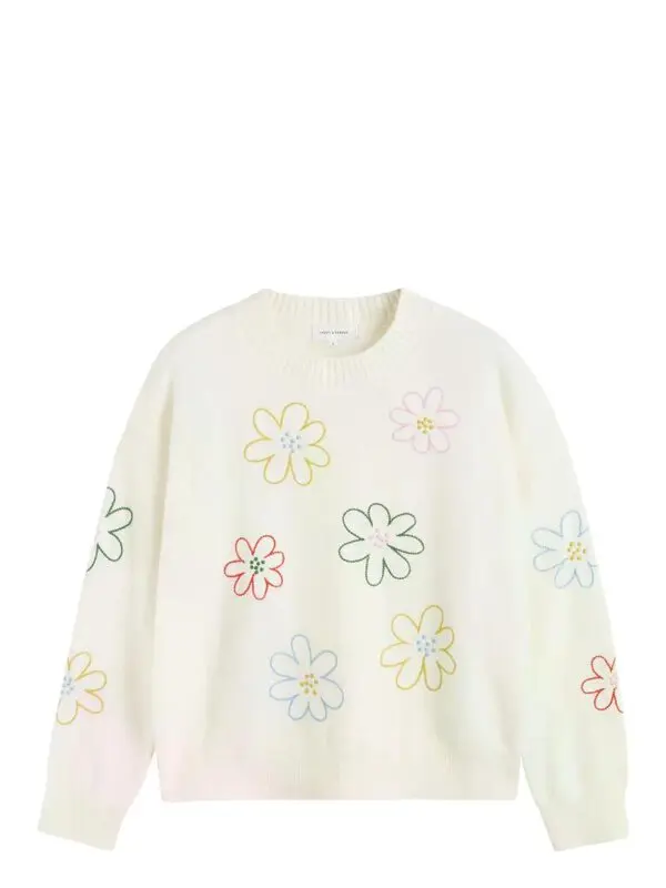 Chinti & Parker Garden Flowers Sweater - Neutrals