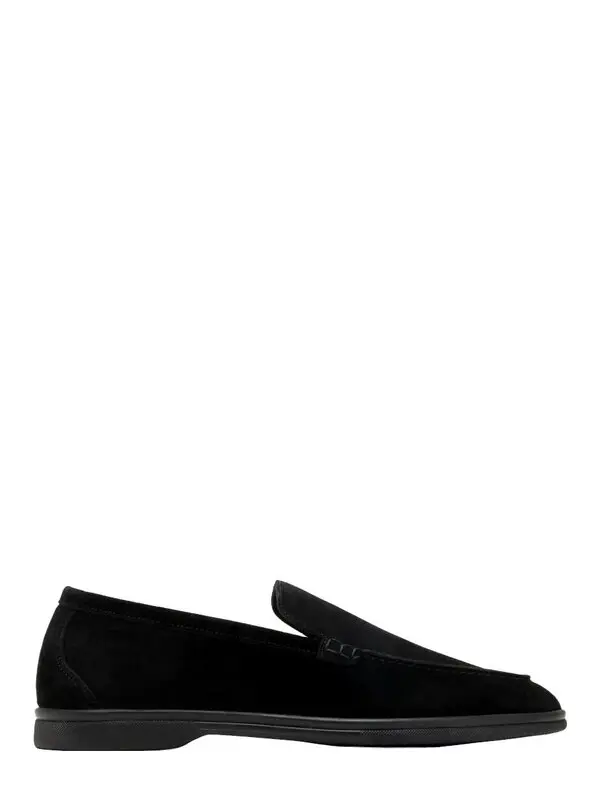 SCAROSSO Suede Loafers - Black