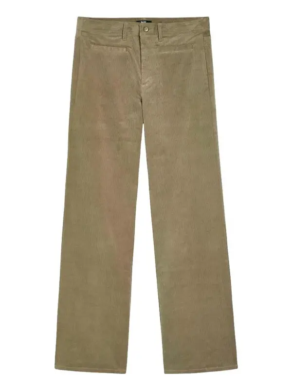 Paige Leenah Wide-leg Corduroy Trousers - Neutrals