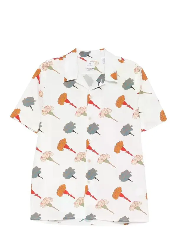 Paul Smith Carnation-print Shirt - White