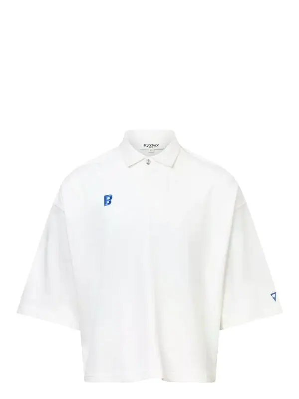 BLACKJACK Embroidered Polo Shirt - White