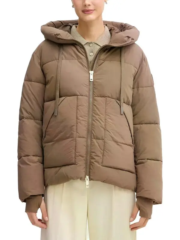 MOS MOSH Ollie Terma Hooded Quilted Jacket - Brown