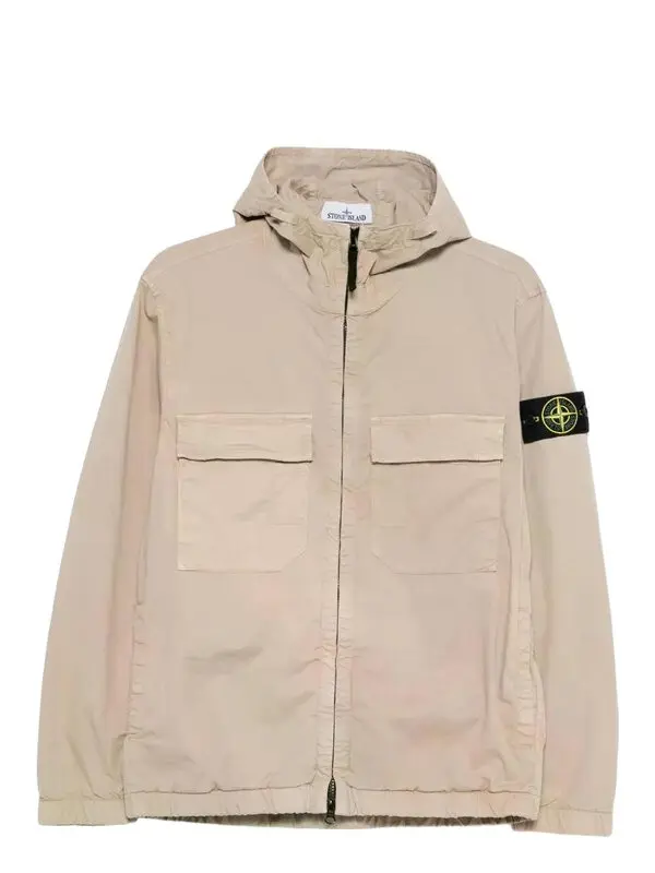 Stone Island Cotton Hooded Jacket - Neutrals