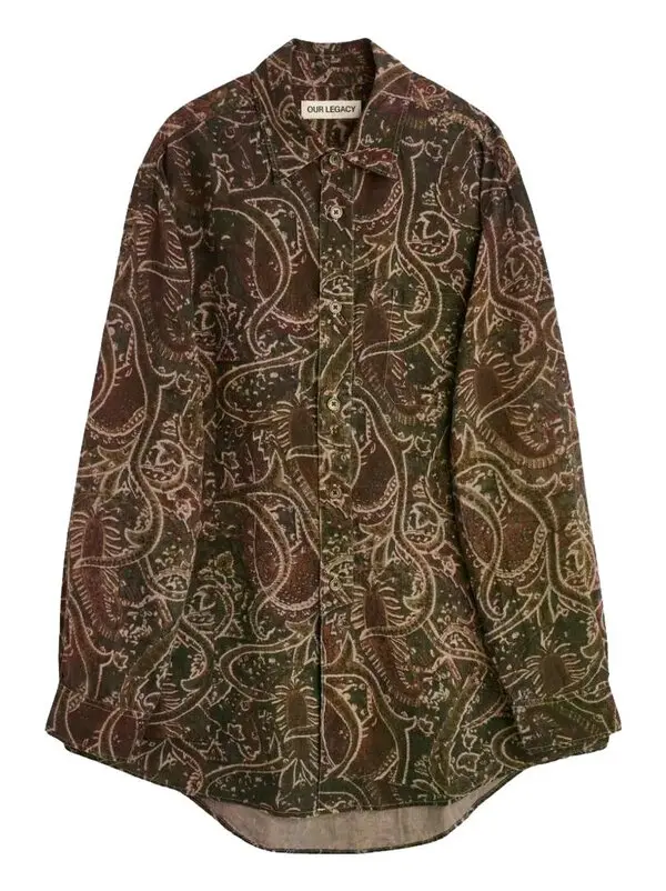 Our Legacy Vast Paisley-print Shirt - Brown