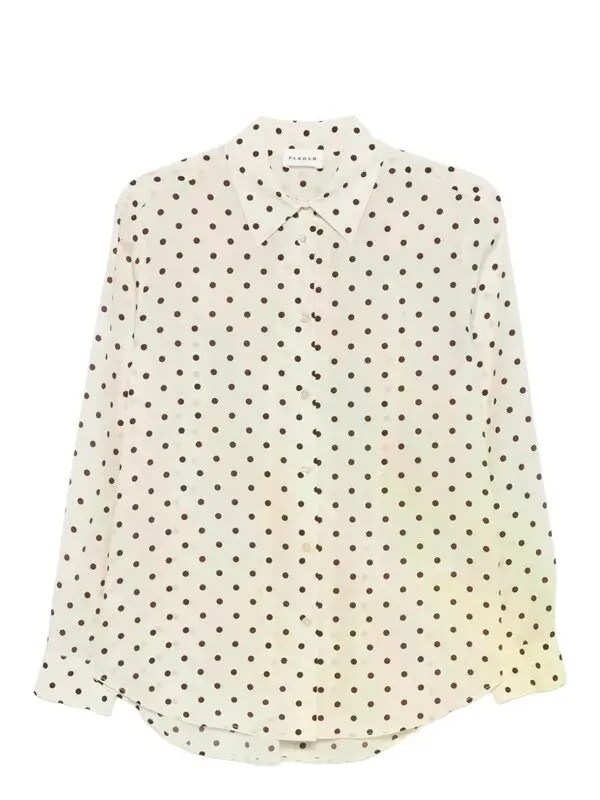 P.a.r.o.s.h Polka Dot Long-sleeve Shirt - Neutrals