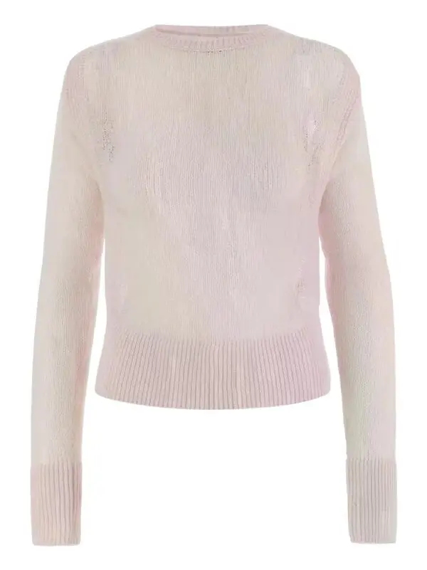 SA SU PHI Ribbed Cashmere Crew-neck Sweater - Pink