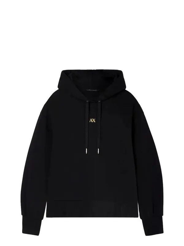 Armani Exchange Cotton Hoodie - Black