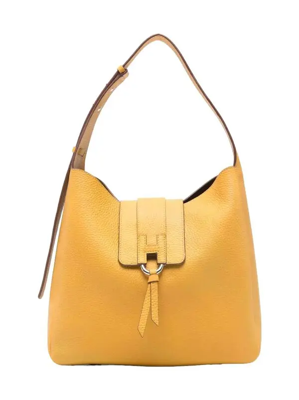 Hogan Leather Tote Bag With Ring Detail - Yellow