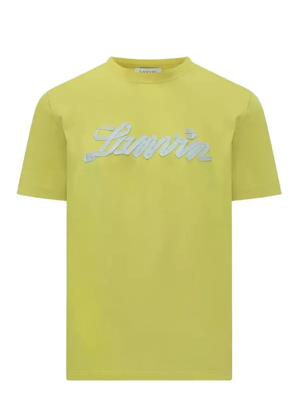 LANVIN Logo-detail T-shirt - Yellow